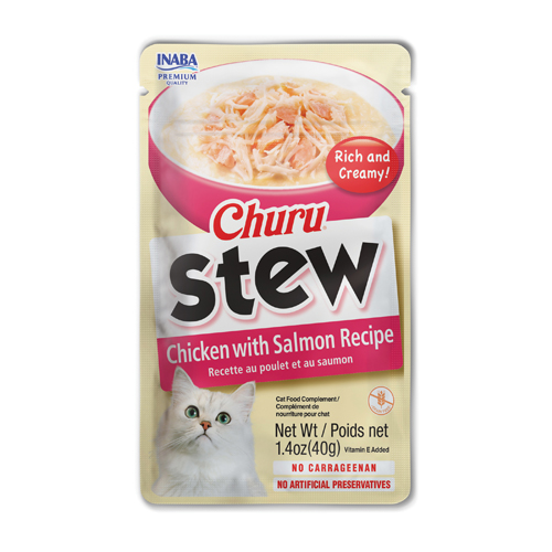 Inaba Churu Stew Chicken and Salmon Cat Treats | Petflow.com