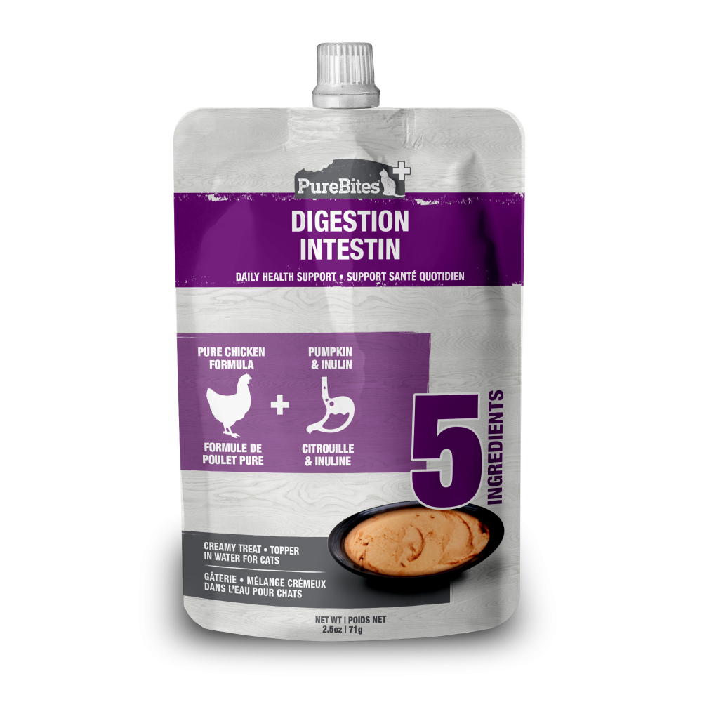 PureBites Plus Squeezables Cat Treat Topper Gut & Digestion | Petflow.com