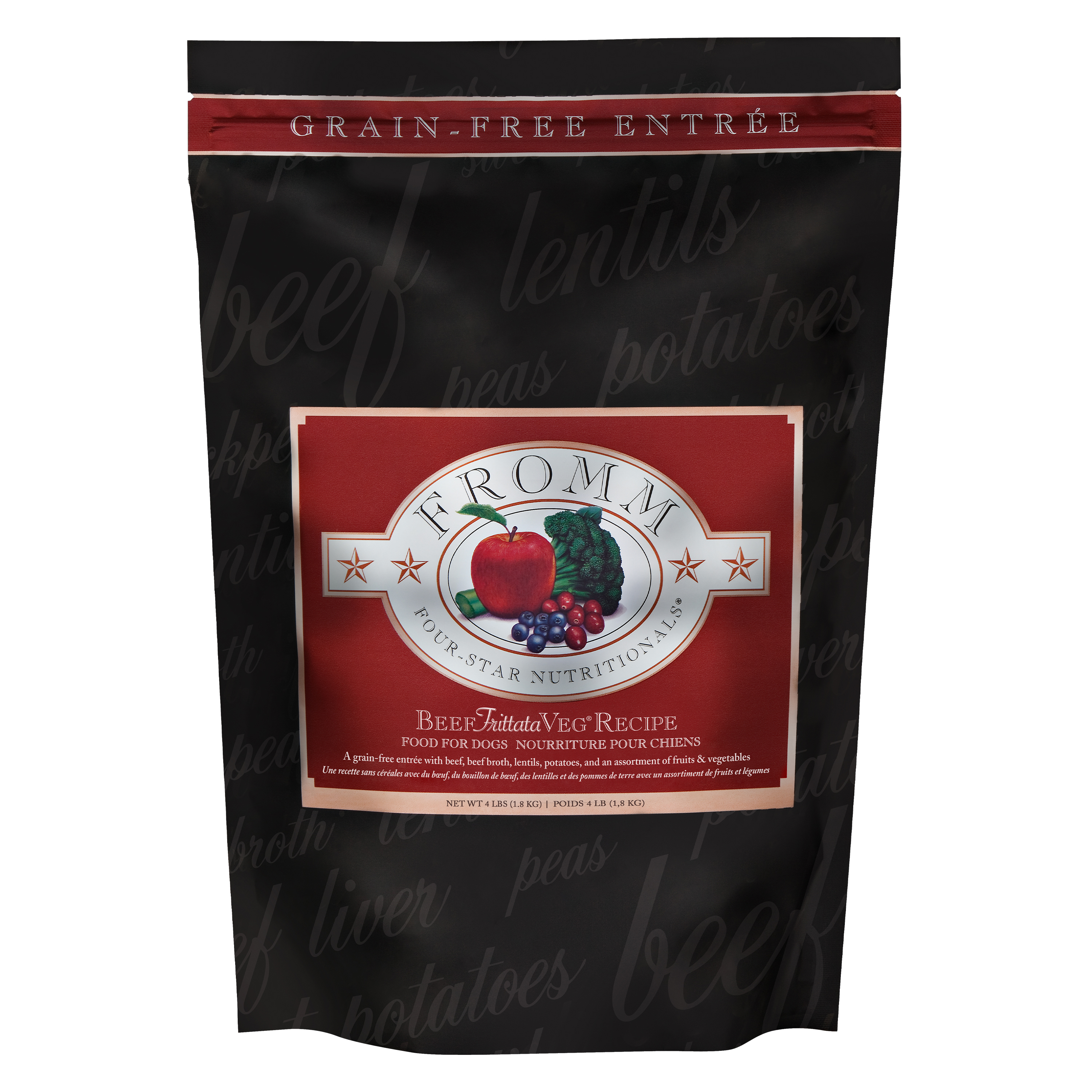 Fromm Four Star Beef Frittata Veg Recipe Dry Dog Food | Petflow.com